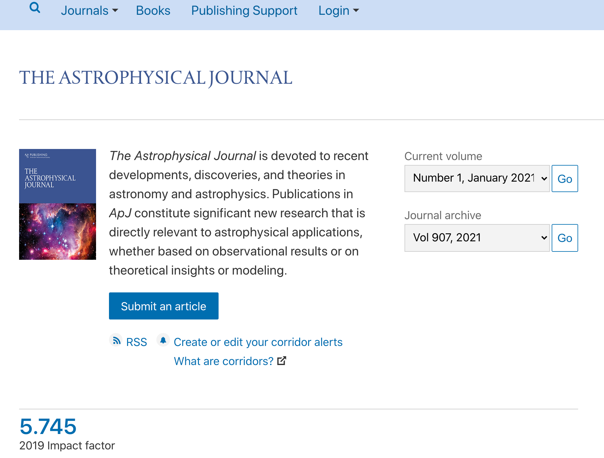 Some Prestigious Journals of Astrophysics | A blue-sky wanderer